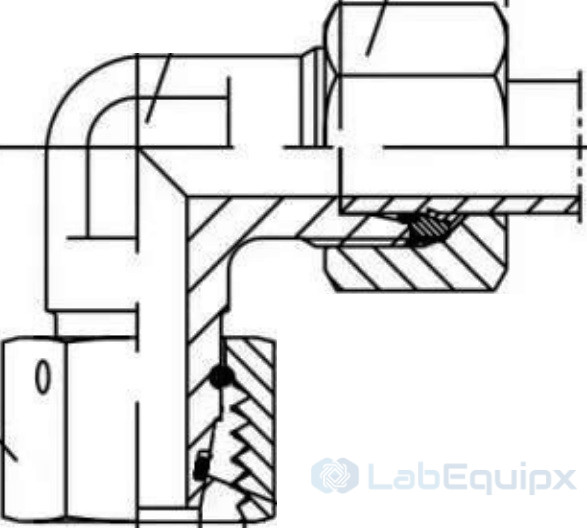 Carbon Steel Single Ferrule Swivel Nut Elbow