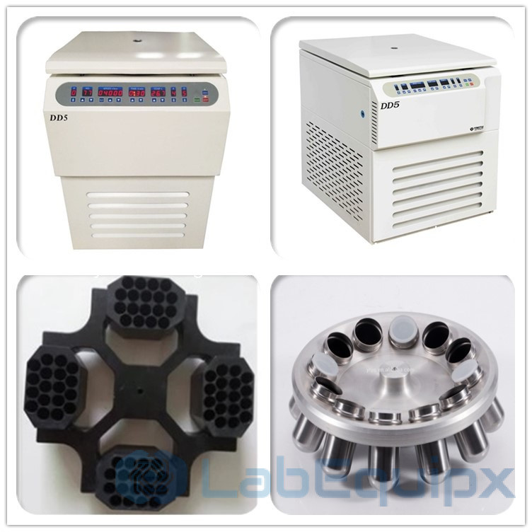 DD5 Low Speed 5000rpm Swing rotor 4x800ml lab Centrifuge Adapters for 5 ...