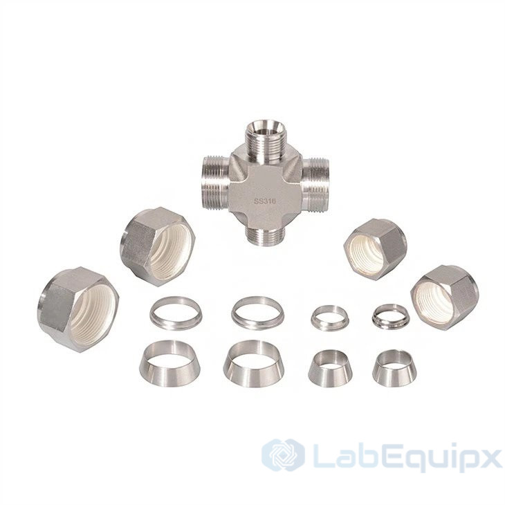 Double Ferrules Reducing Union Crosses