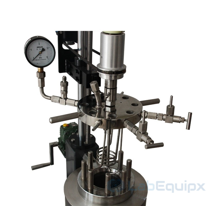Lined Lab Pressure Reactor with Lifting Lowering functions LEPTFE
