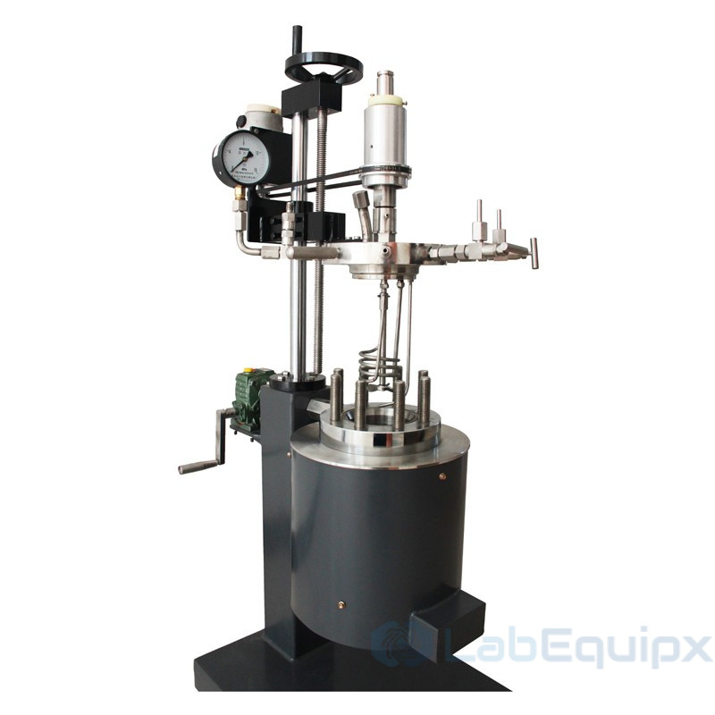Lined Lab Pressure Reactor with Lifting Lowering functions LEPTFE